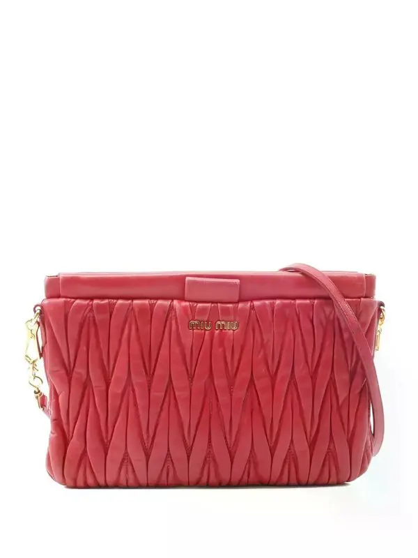 Miu Miu 2000s Matelassé-effect Leather Shoulder Bag