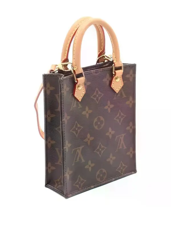 LOUIS VUITTON Monogram Petite Sac Tote Bag - Brown