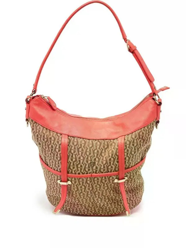 AIGNER Monogram Pattern Shoulder Bag
