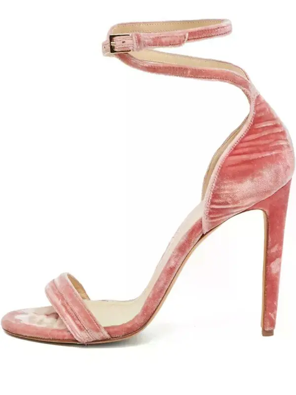 Chloé 130mm Velvet Ankle-strap Sandals