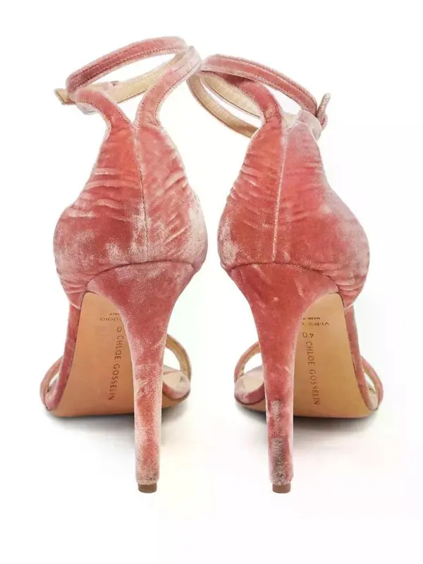 Chloé 130mm Velvet Ankle-strap Sandals