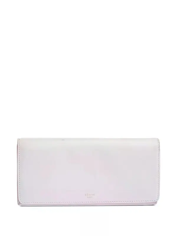 Celine Leather Flap Wallet - Pink