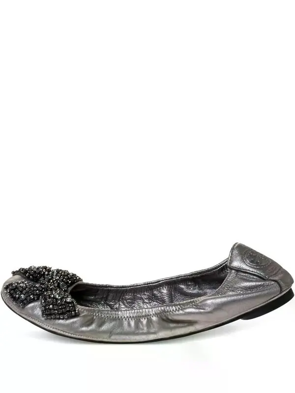 Tory Burch Beaded-bow Ballet Flats