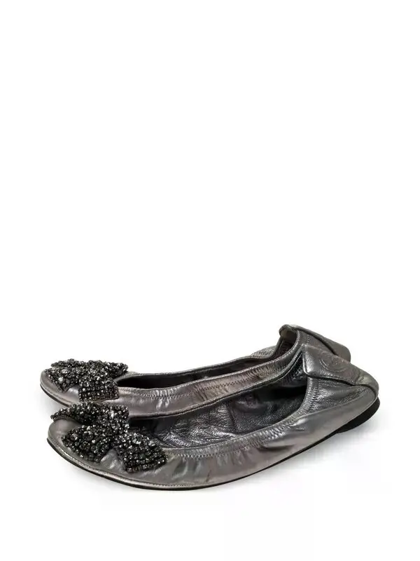 Tory Burch Beaded-bow Ballet Flats