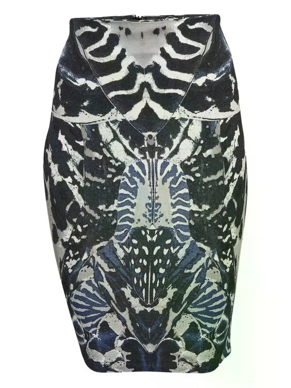 Alexander McQueen Abstract-print Skirt