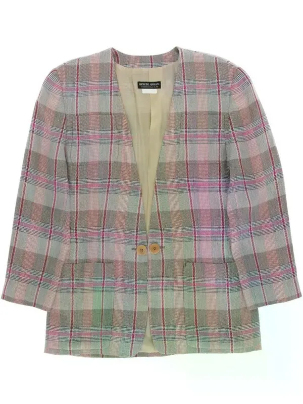Giorgio Armani 1980s Checked Jacket