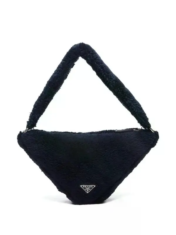 Prada 2000-2020s Terry-cloth Triangle Shoulder Bag