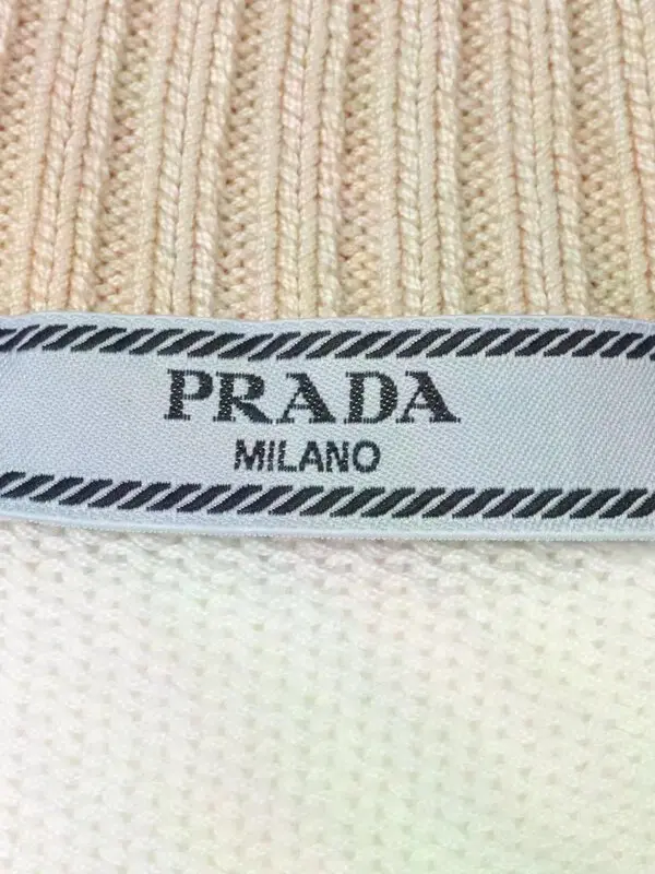 Prada 2010s Ribbed Cotton Cardigan