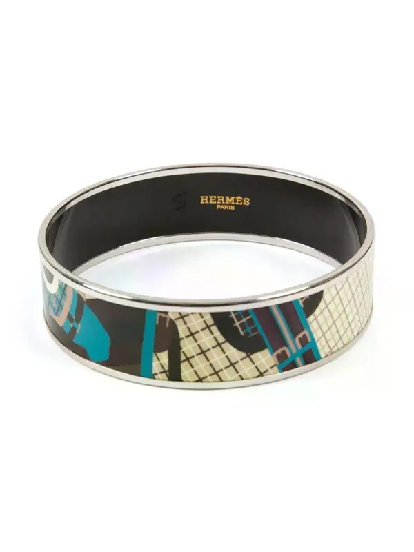 Hermès 2000s L'instruction Du Roy Bangle Bracelet - Silver