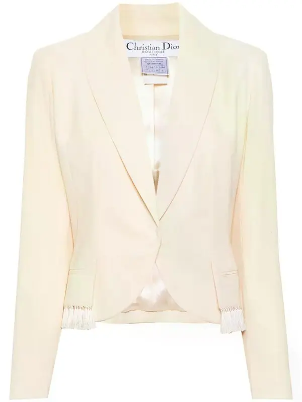 Dior Pre-owned 2000s Tailored Wool Jacket - Neutrals
