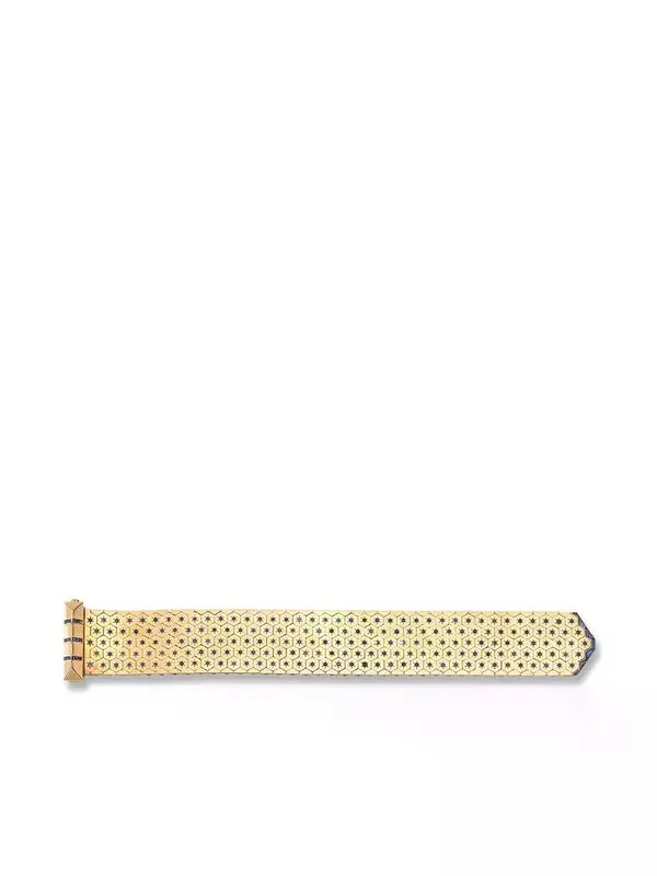 PRAGNELL 18kt Yellow And Sapphire Buckle Bracelet - Gold