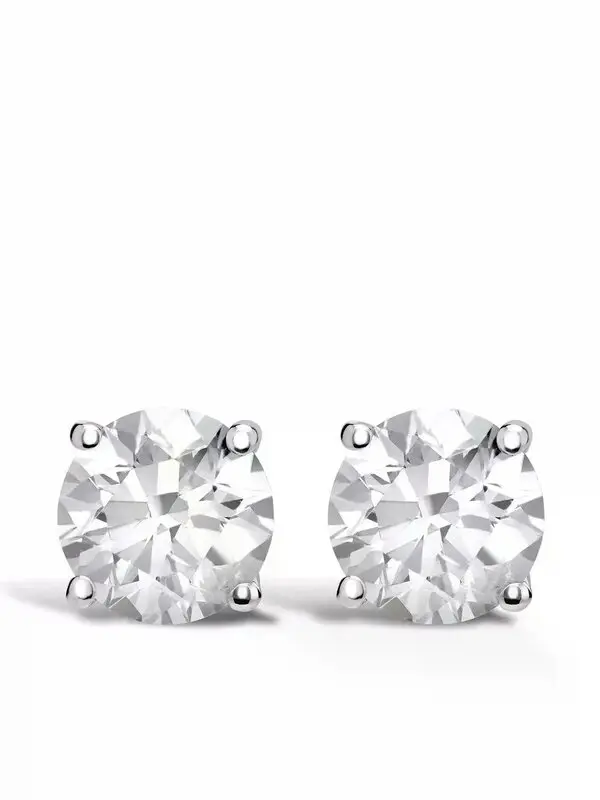 PRAGNELL 18kt White Gold Diamond Stud Earrings - Silver
