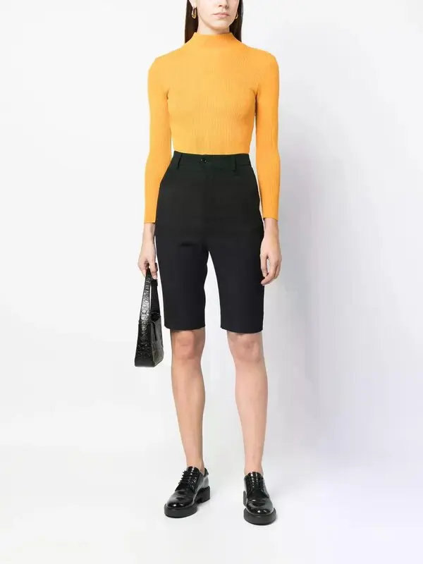 Saint Laurent 1970s Mock Neck Ribbed Jumper