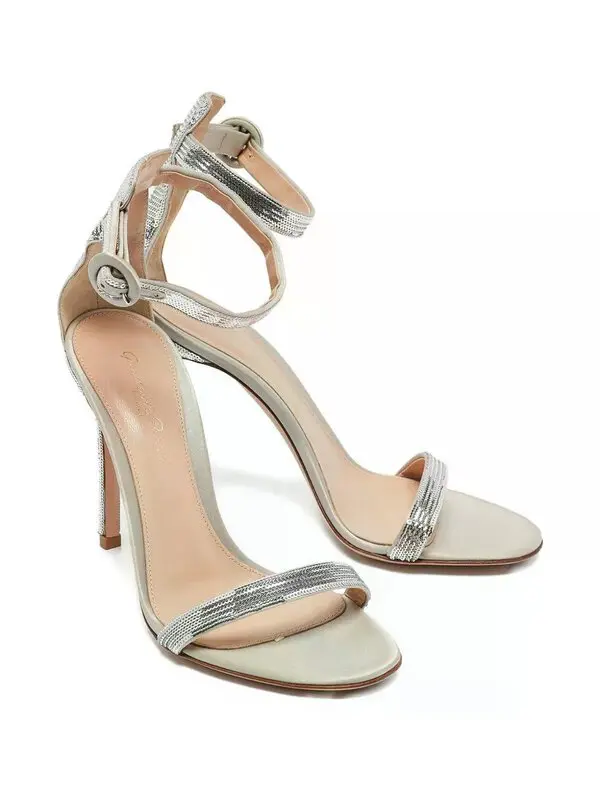 GIANVITO ROSSI Sequined Ankle-strap Sandals