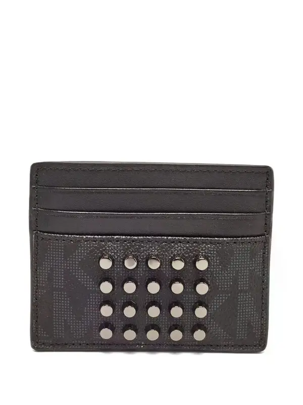Michael Kors Pre-owned Studded Leather Cardholder - Black