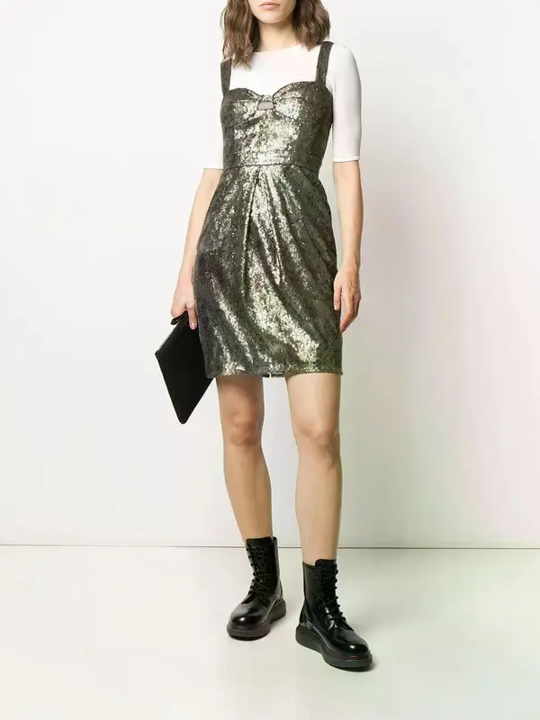 Burberry Sequin Embroidered Mini Dress