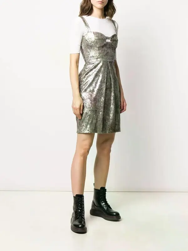 Burberry Sequin Embroidered Mini Dress
