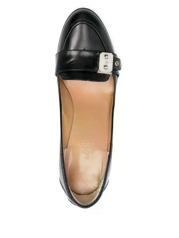 Hermès 2000s 90mm Leather Pumps