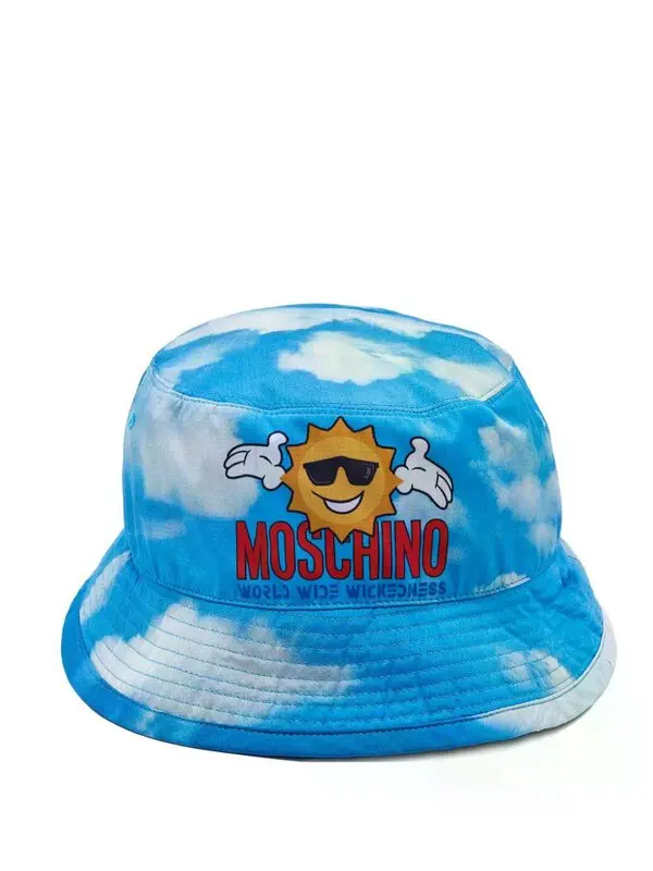 Moschino X Palace Cloud-print Bucket Hat - Blue