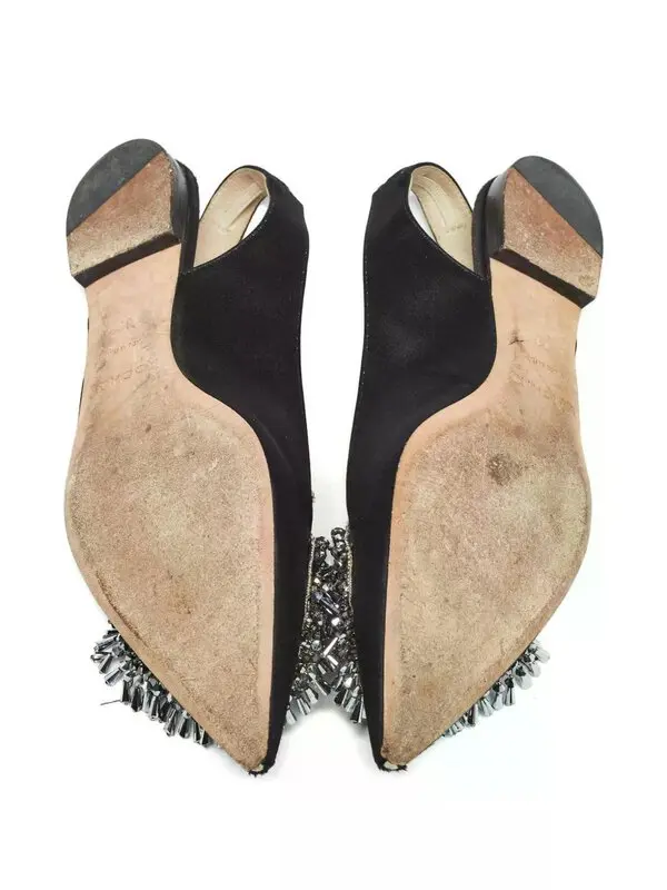Rochas Vintage Beaded Slingback Ballet Flats