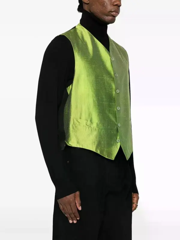 ROMEO GIGLI 1990s Striped Silk Vest