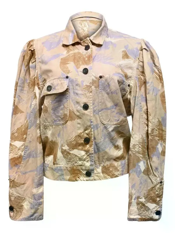 ISABEL MARANT VINTAGE Itora Printed Flap-pocket Jacket - Neutrals