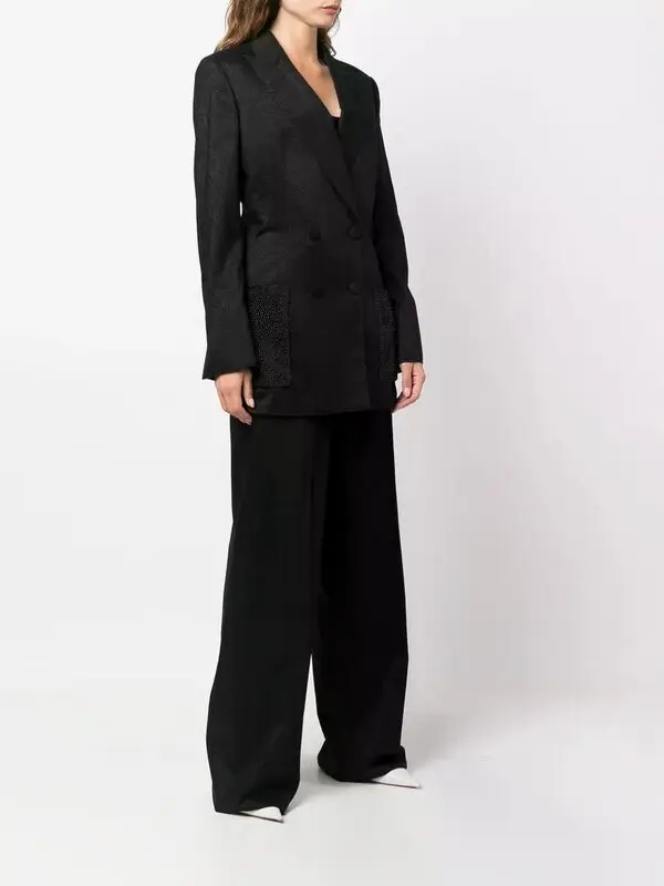 Gianfranco Ferre 1990s Metallic-threading Double-breasted Suit