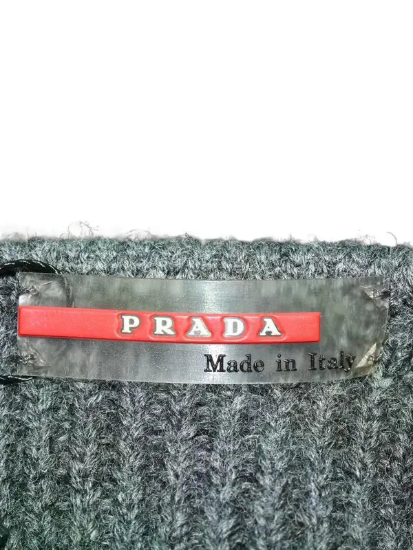 Prada Leather-panel Wool Sweater