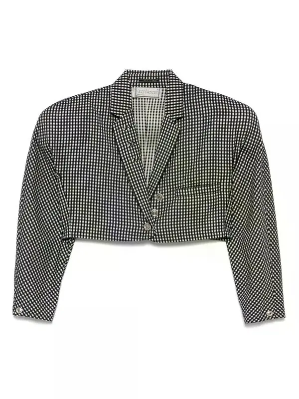 Versace 1980's Checked Cropped Jacket