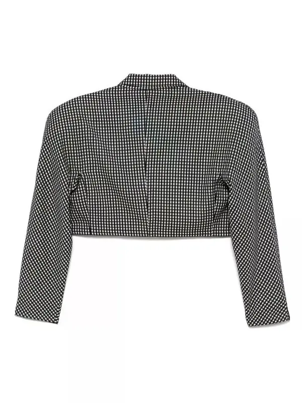 Versace 1980's Checked Cropped Jacket