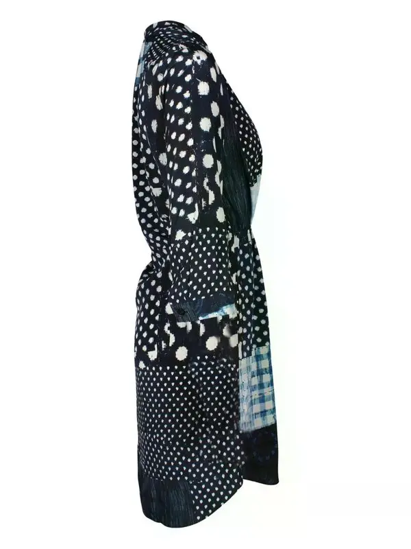 Diane Von Furstenberg Polka-dot Patchwork Mini Dress