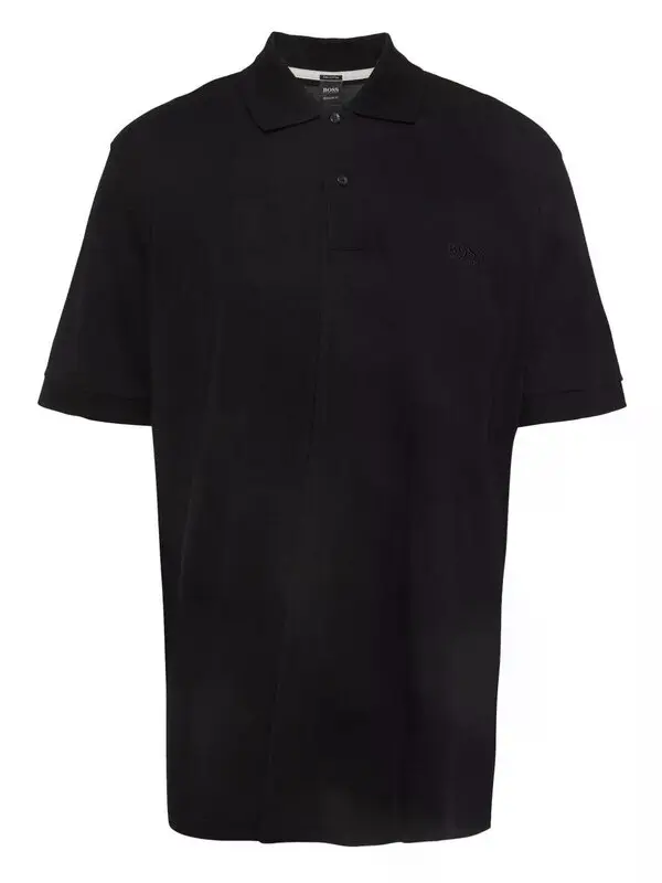 BOSS Cotton Polo Shirt - Black