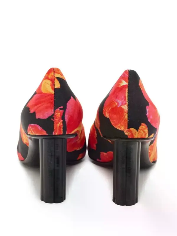 FERRAGAMO Badia Floral-print Pumps