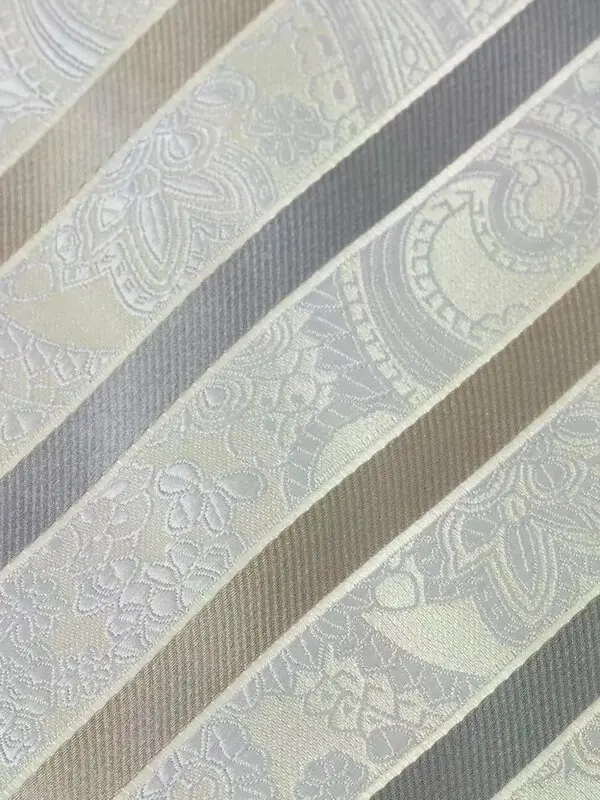 Valentino Garavani Striped Silk Tie - Grey
