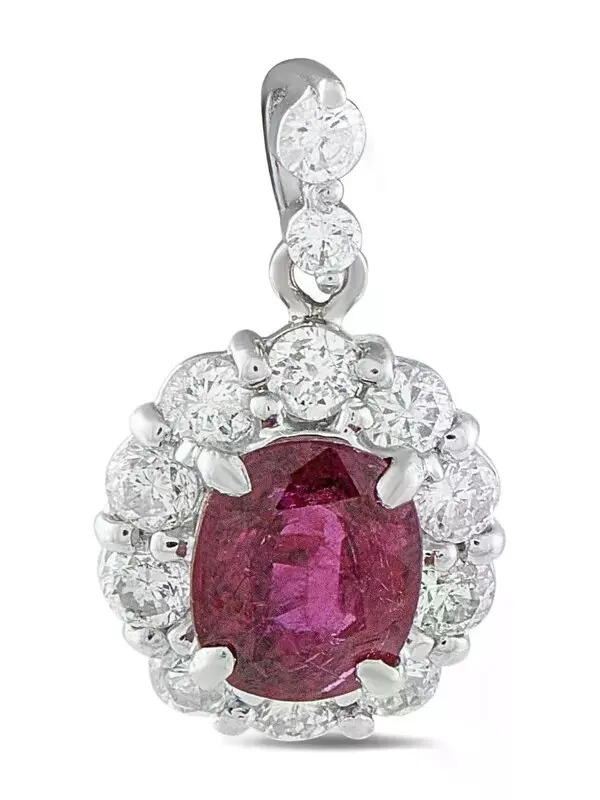 LB EXCLUSIVE Platinum, Diamond And Ruby Pendant