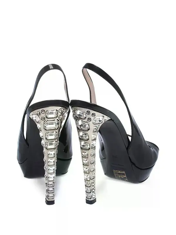 Miu Miu 130mm Crystal-embellished Leather Sandals
