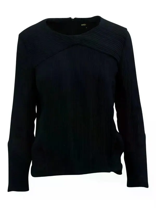 Maje Ribbed Long Sleeve Top