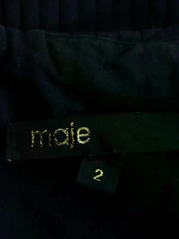 Maje Ribbed Long Sleeve Top