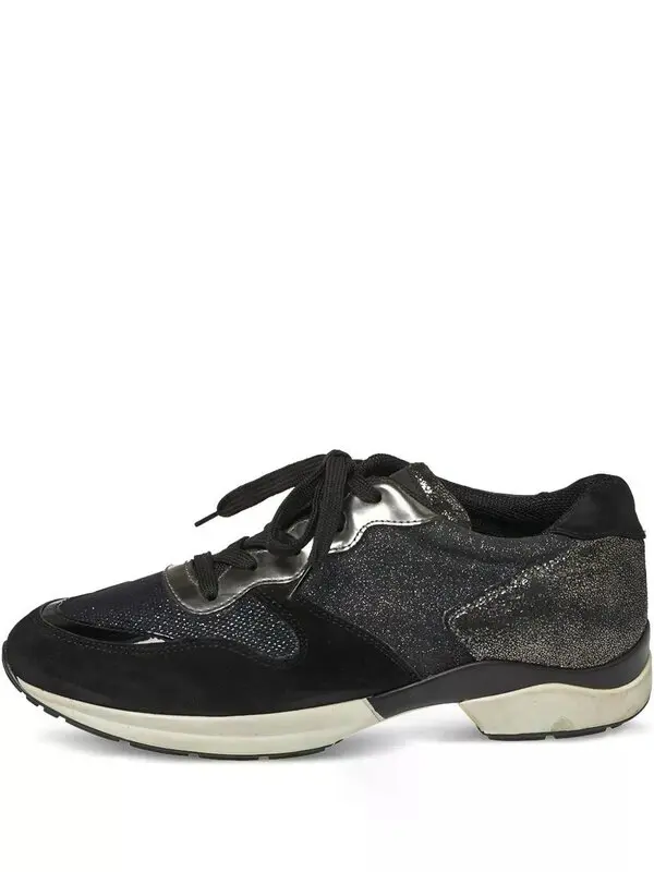TOD'S Metallic Panelled Sneakers - Black