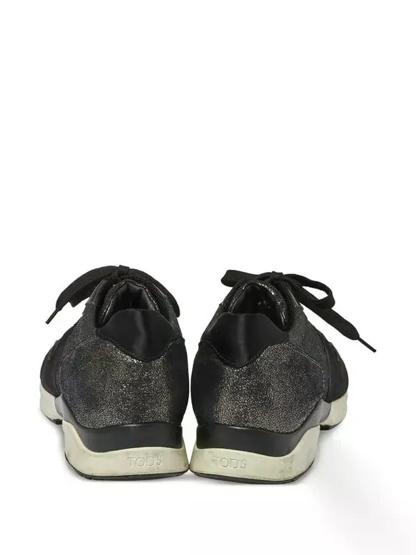 TOD'S Metallic Panelled Sneakers - Black