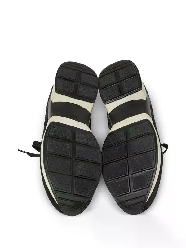 TOD'S Metallic Panelled Sneakers - Black