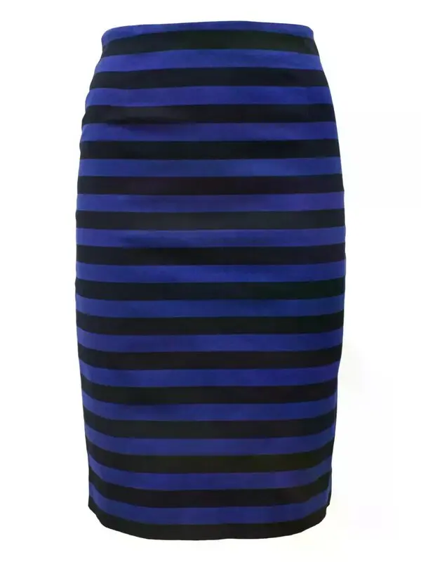 Prada Striped Midi Skirt