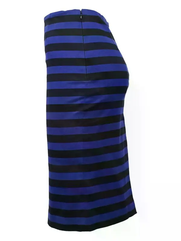 Prada Striped Midi Skirt