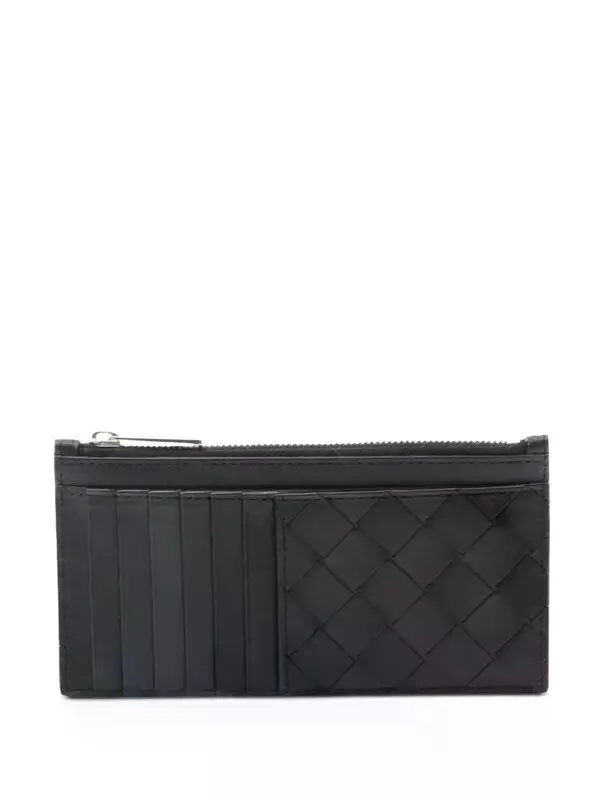 Bottega Veneta 2012-2025 Leather Intrecciato Coin Pouch - Black