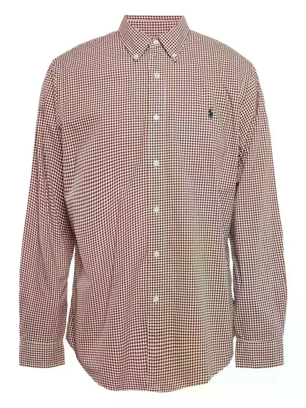 Polo Ralph Lauren Gingham-check Long-sleeve Shirt - Red