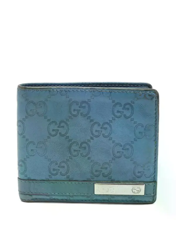 Gucci Gg Leather Wallet - Blue