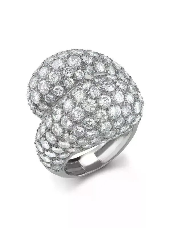 PRAGNELL Contemporary Platinum Bypass Diamond Ring