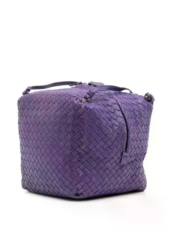 Bottega Veneta Nappa Intrecciato Cube Crossbody Bag - Purple