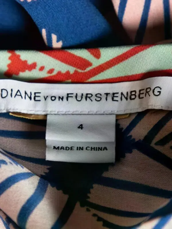 Diane Von Furstenberg Vintage Abstract-print Blouse