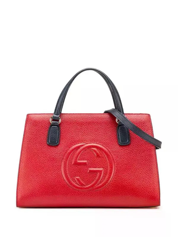 Gucci Soho Convertible Top Handle Bag Satchel - Red